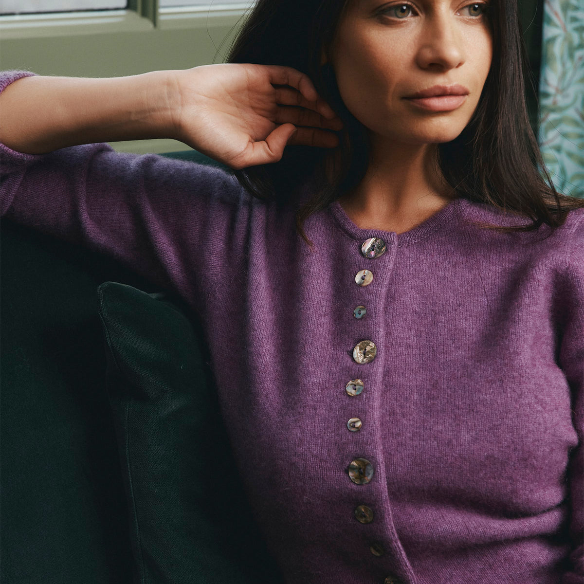 Shell Cardigan | ZQ Merino, Brushtail Possum & Silk | Fitted Cardigan ...